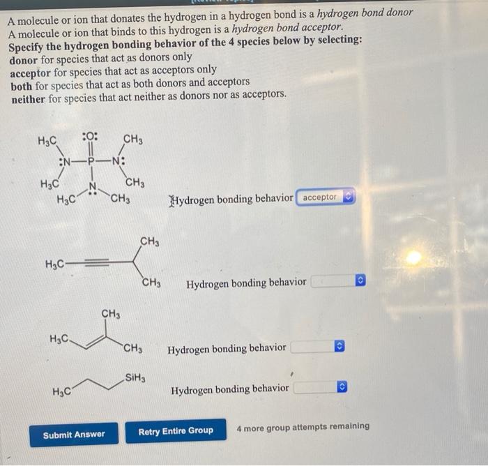 Solved A molecule or ion that donates the hydrogen in a | Chegg.com