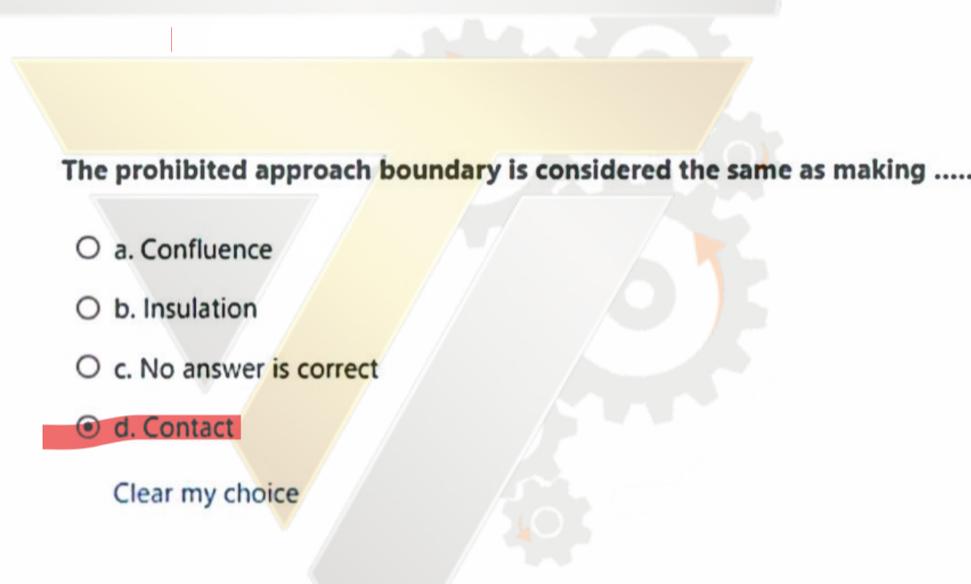 Solved The prohibited approach boundary is considered the | Chegg.com