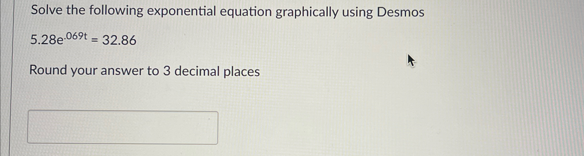 Solved Solve the following exponential equation graphically | Chegg.com