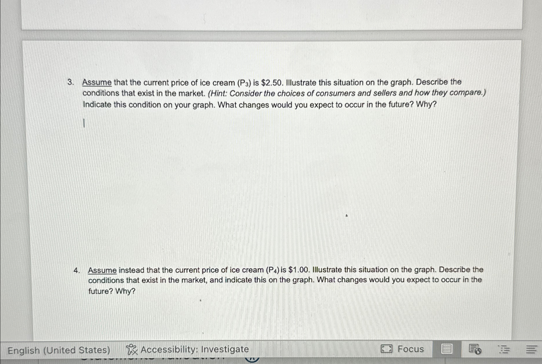 Solved Assume that the current price of ice cream (P3) ﻿is | Chegg.com