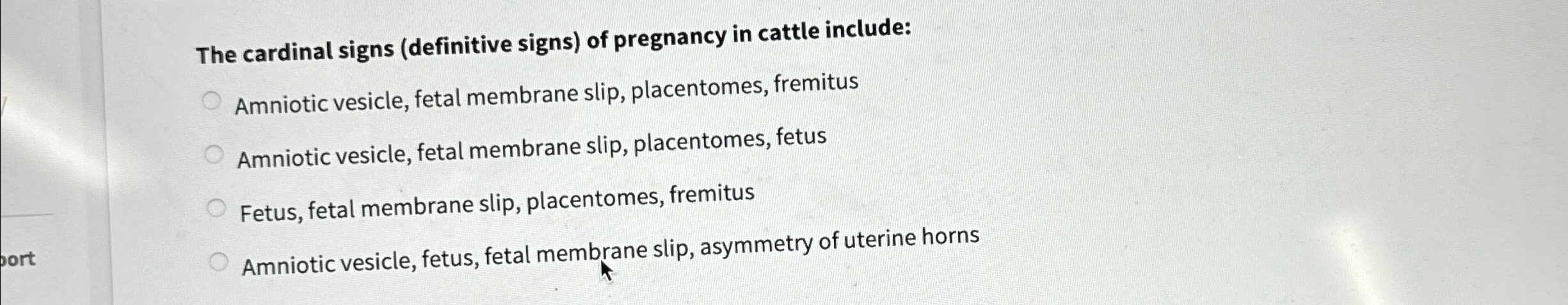 Solved The cardinal signs (definitive signs) ﻿of pregnancy | Chegg.com