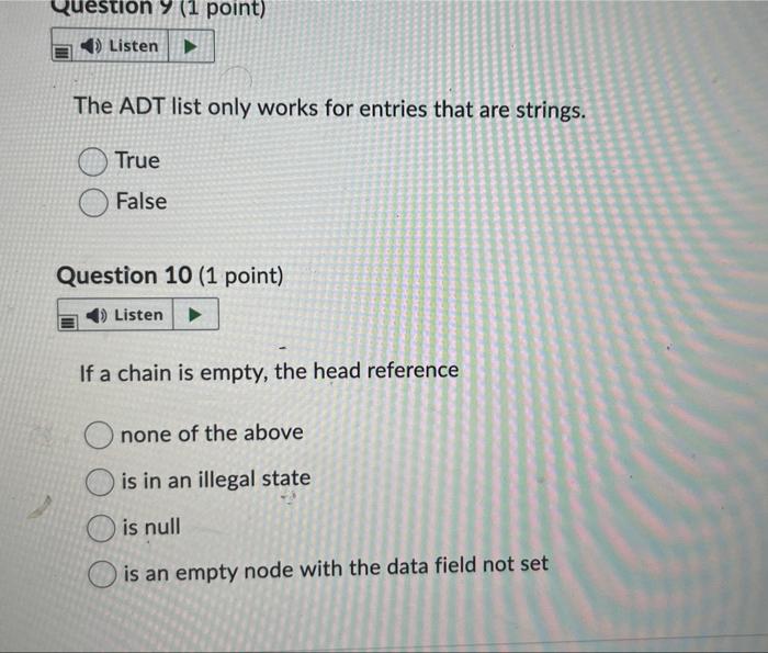 Solved Adding a node to an empty chain is the same as adding | Chegg.com