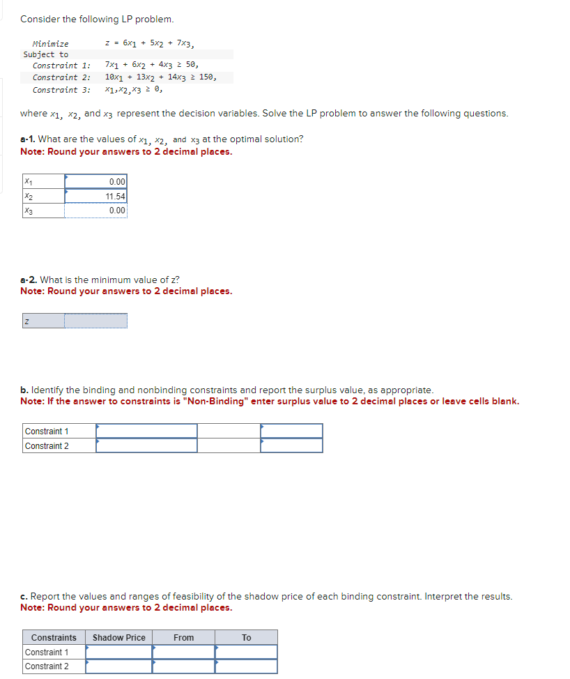 Solved Consider the following LP problem.where x1,x2, ﻿and | Chegg.com