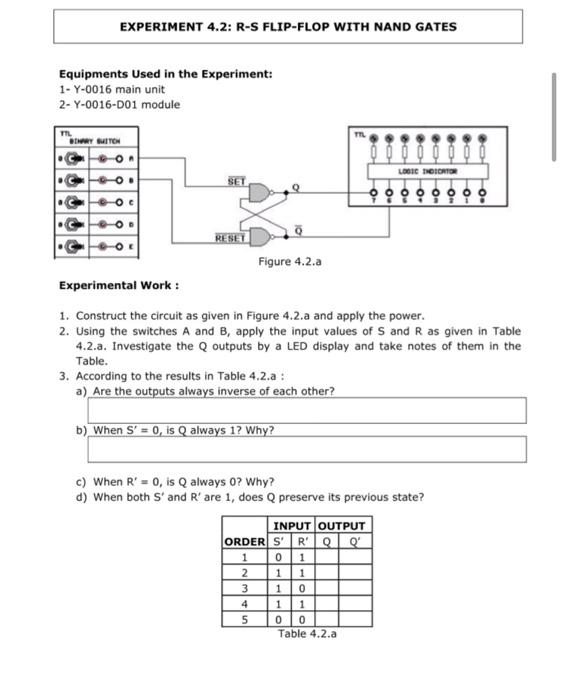 Solved Experiment 4 - Flip-Flops PDF - 2,1 MB EXPERIMENT | Chegg.com