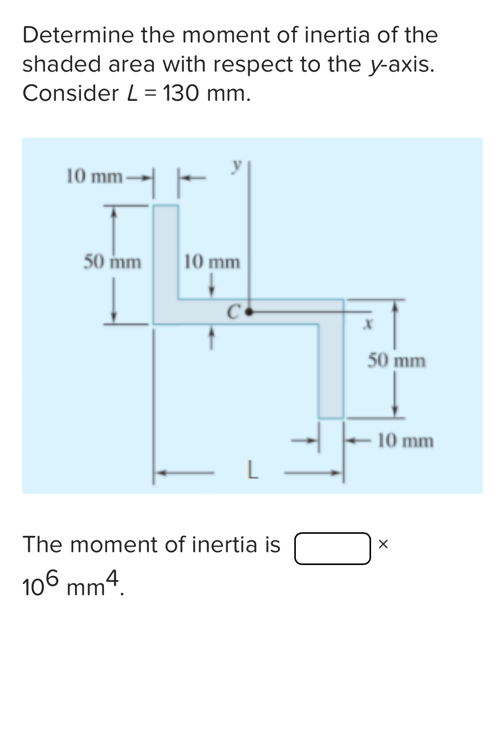 Solved Determine the moment of inertia of the shaded area | Chegg.com