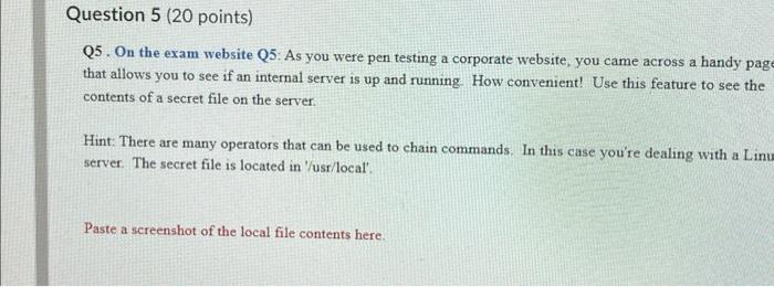 Solved Vulnerability: Command Injection Ping a device Enter | Chegg.com