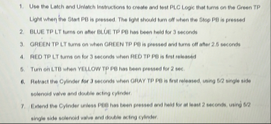 Solved Use the Latch and Unlatch Instructions to create and | Chegg.com