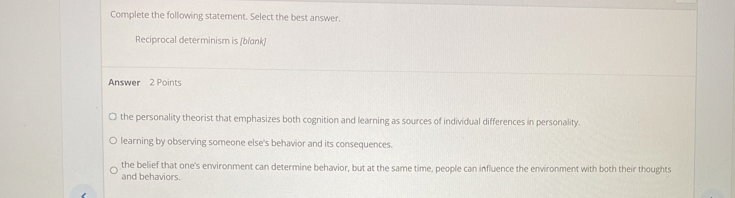 Solved Complete the following statement. Select the best | Chegg.com