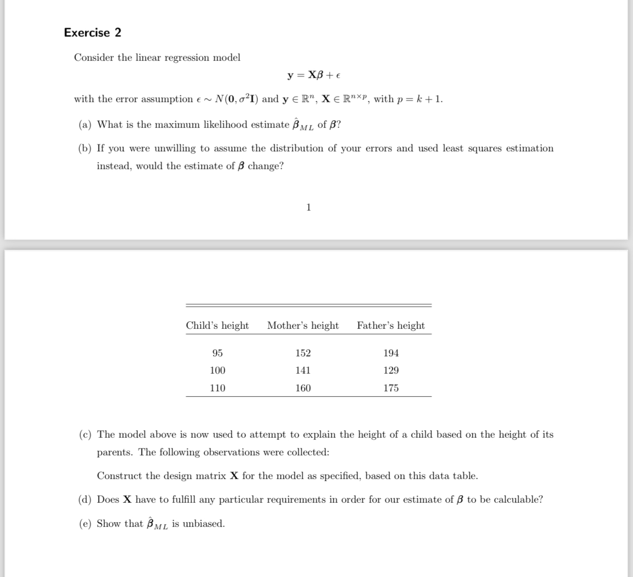 Solved Exercise 2Consider the linear regression | Chegg.com Solved Exercise 2Consider the linear regression | Chegg.com
