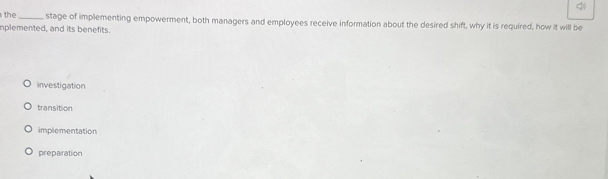 Solved thestage of implementing empowerment, both managers | Chegg.com