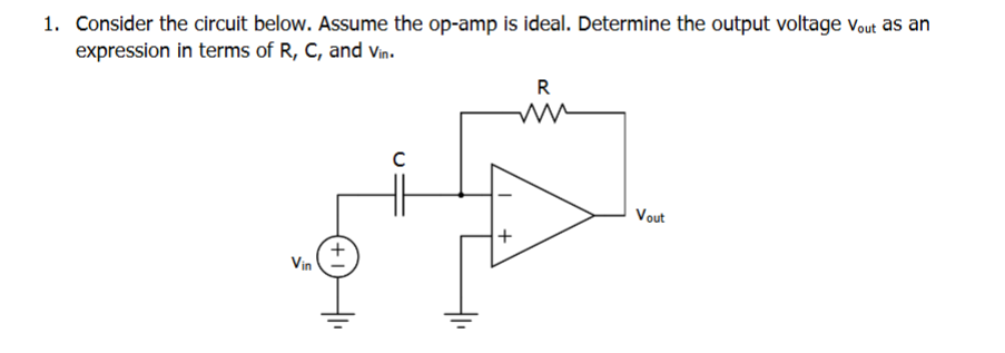 Solved Consider the circuit below. Assume the op-amp is | Chegg.com