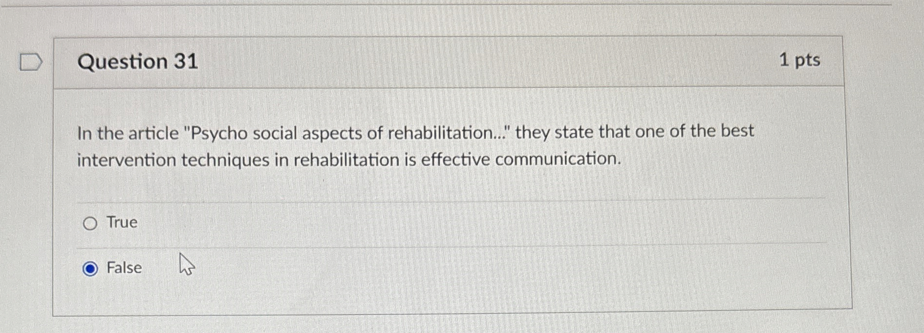 Solved Question 311 ﻿ptsIn the article "Psycho social | Chegg.com