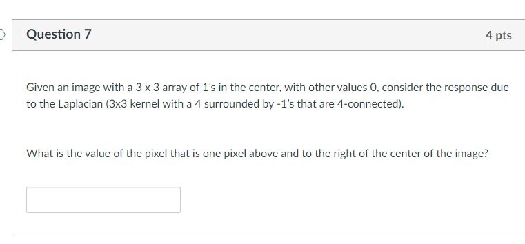 Given an image with a 3 x 3 array of 1’s in the | Chegg.com