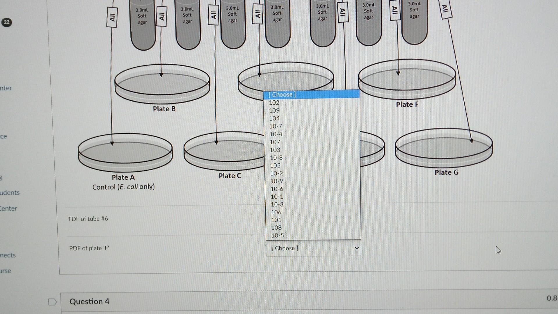 Solved What is the total dilution factor (TDF) of tube #6 | Chegg.com