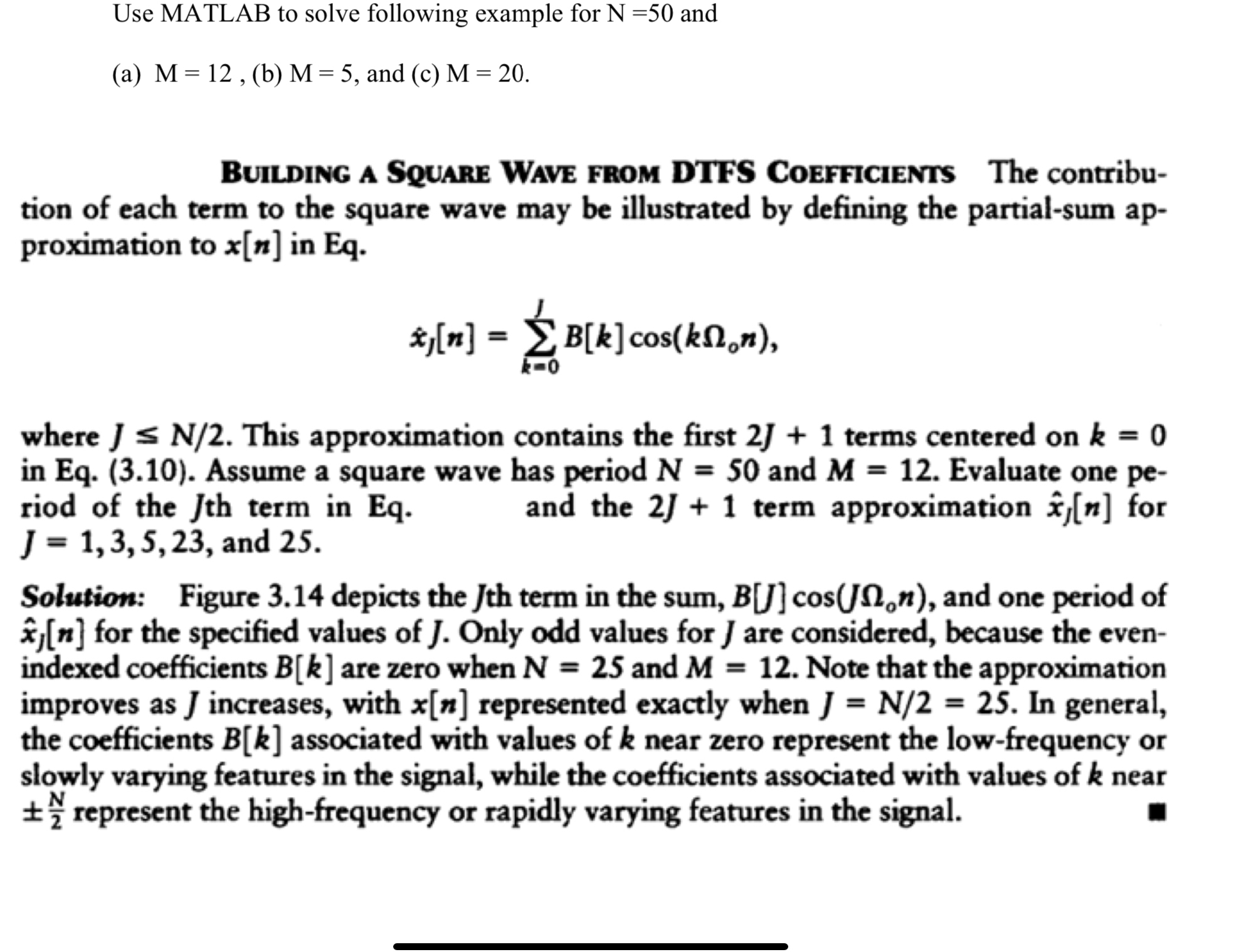 Solved Use MATLAB to solve following example for N=50 | Chegg.com