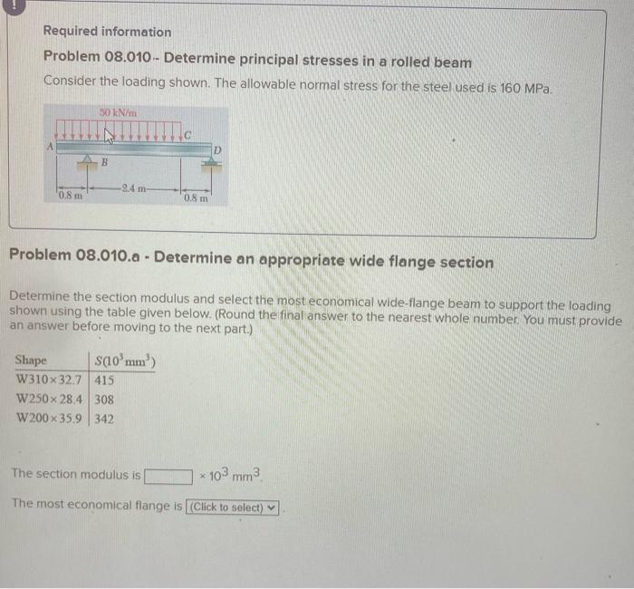 Solved Required information Problem 08.010 - Determine | Chegg.com