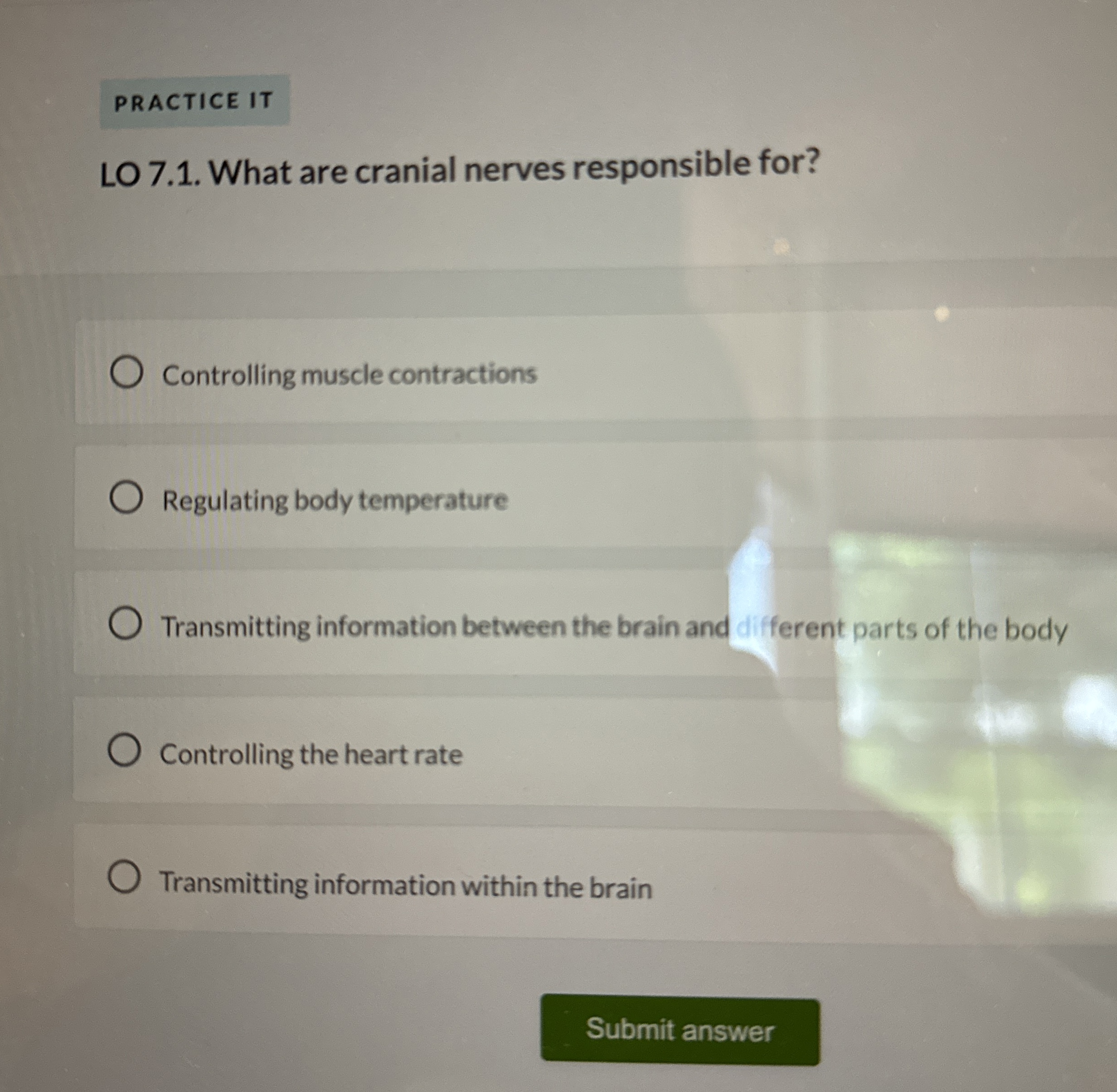 Solved PRACTICE ITLO 7.1. ﻿What are cranial nerves | Chegg.com