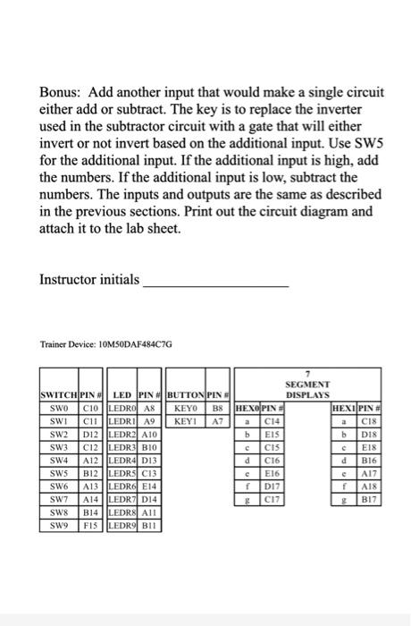 Solved Purpose: To create a 3 digit adder circuit and a 3 | Chegg.com