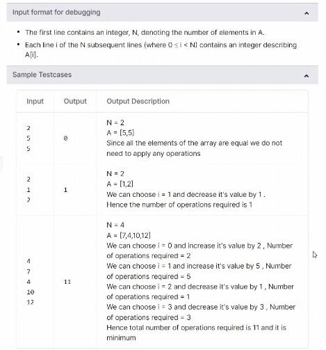 Solved 1 Equal Array Values Next You Are Given An Array A