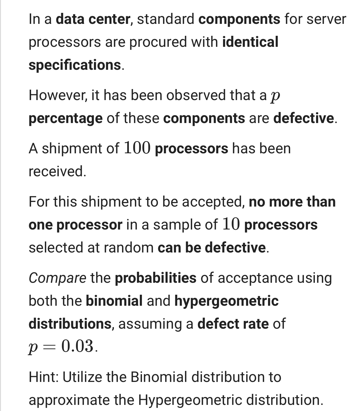 Solved In a data center, standard components for server | Chegg.com