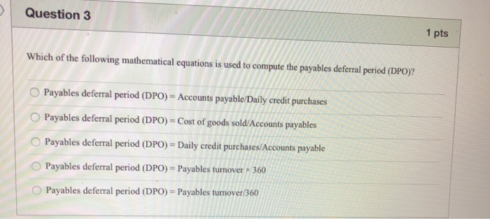 Solved Question 3 1 pts Which of the following mathematical | Chegg.com