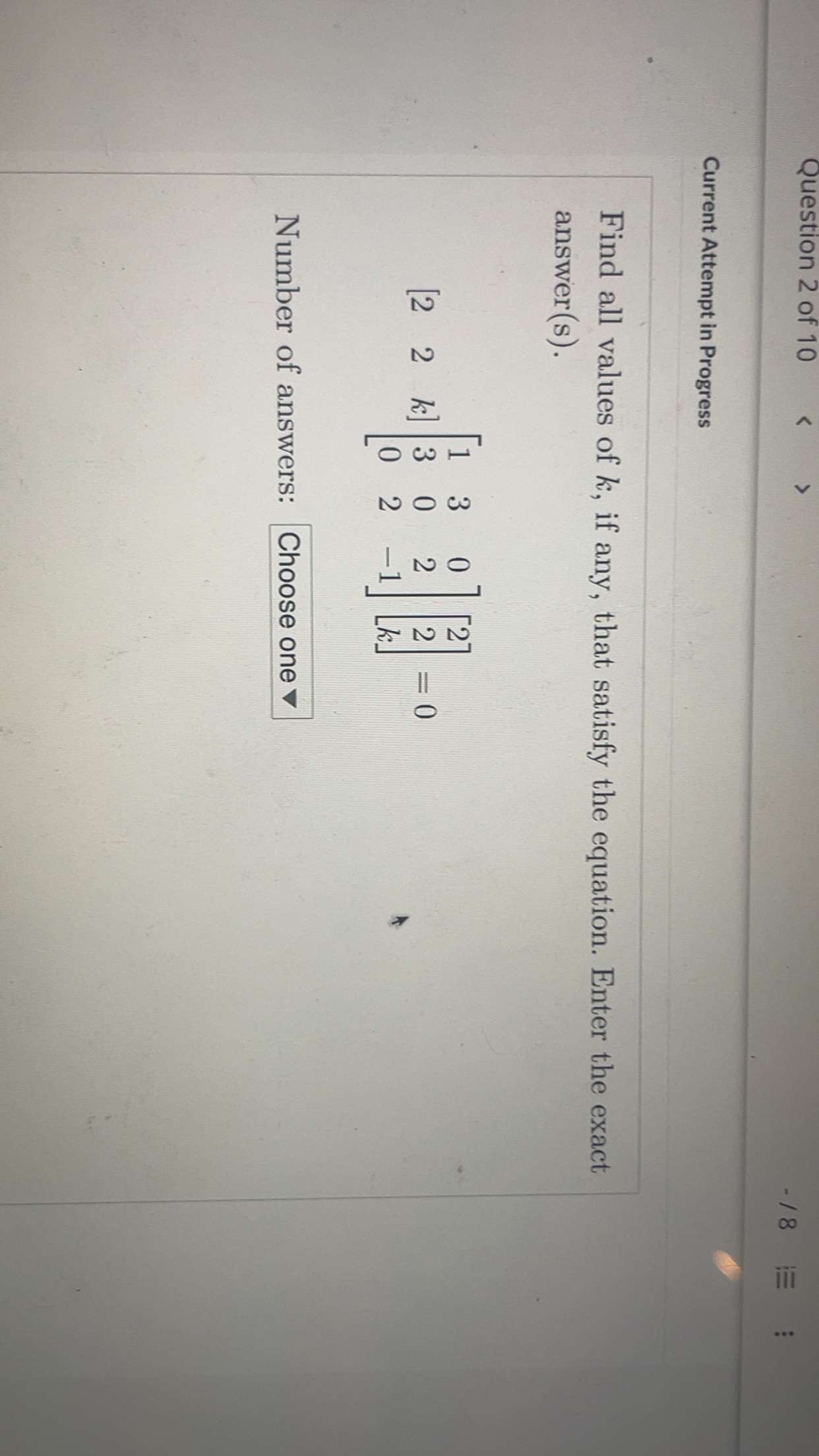 Solved Question 2 ﻿of 10-18Current Attempt in ProgressFind | Chegg.com