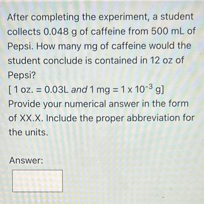 Solved After completing the experiment, a student collects | Chegg.com