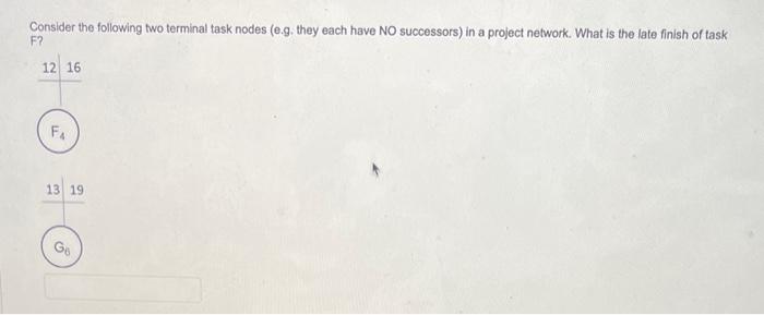 Solved Consider the following two terminal task nodes (e.g. | Chegg.com