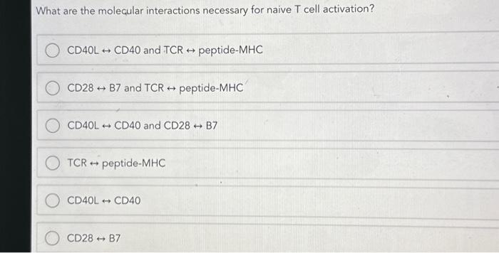 Solved What are the molecular interactions necessary for | Chegg.com