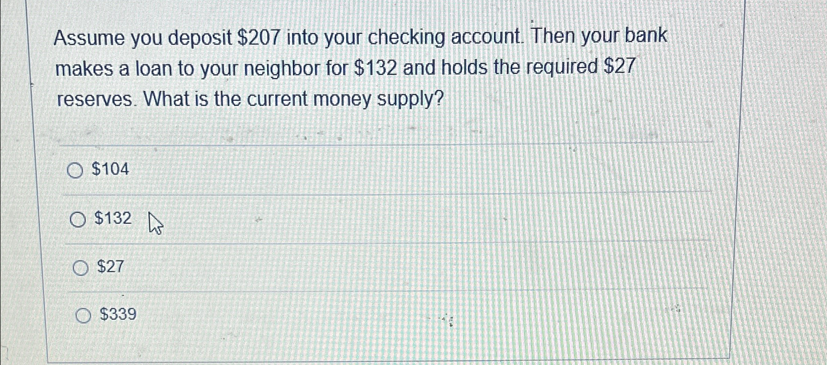 Solved Assume you deposit $207 ﻿into your checking account. | Chegg.com