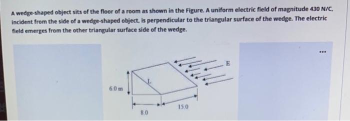 Solved A wedge-shaped object sits of the floor of a room as | Chegg.com