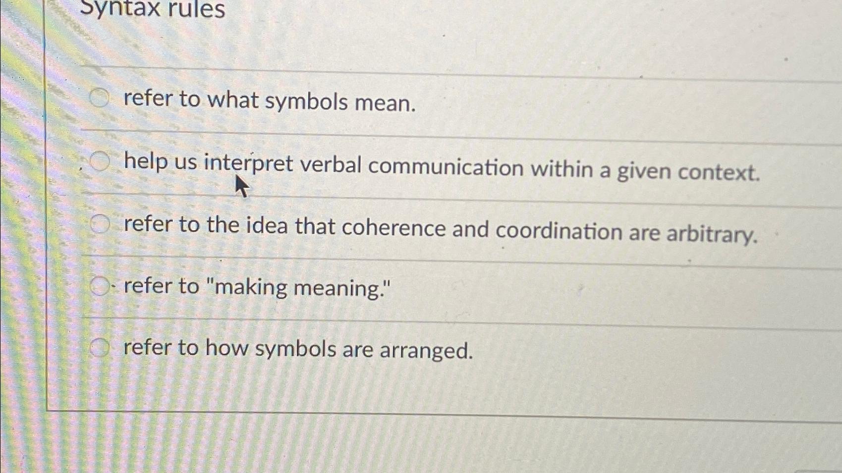 Solved refer to what symbols mean.help us interpret verbal | Chegg.com