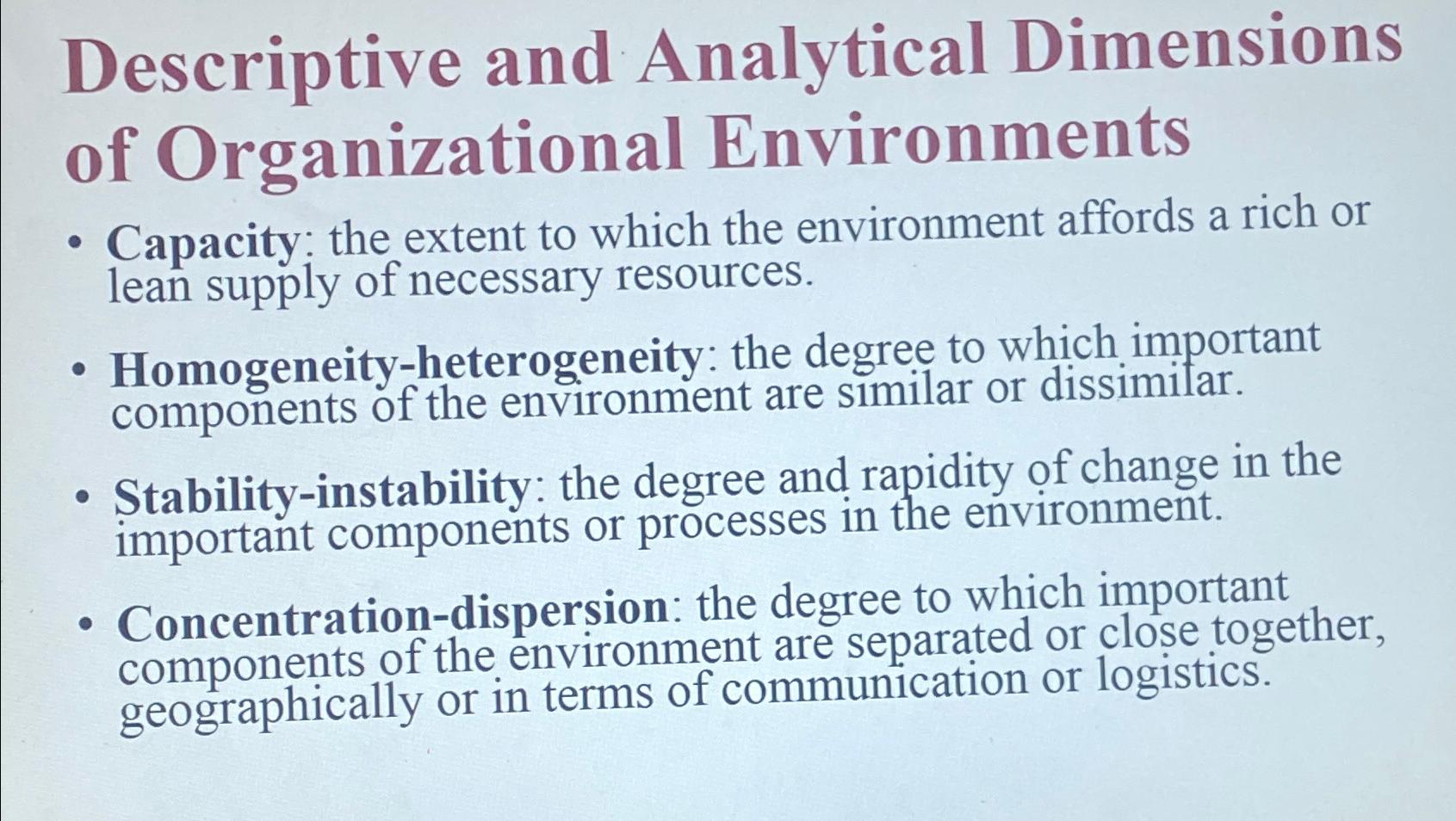Solved Descriptive and Analytical Dimensions of | Chegg.com