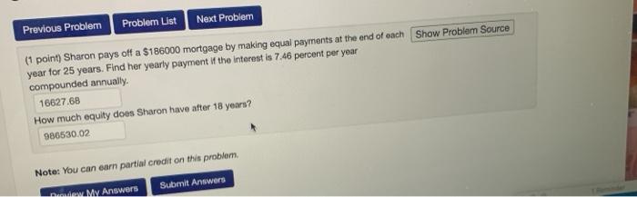 Solved Previous Probler Problem List Next Problem (1 point) | Chegg.com