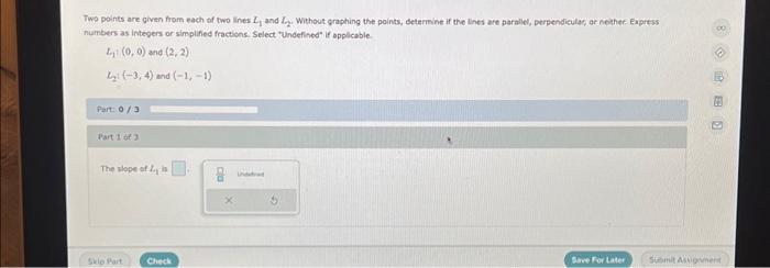 Solved Two points are given from each of two lines L1 and | Chegg.com