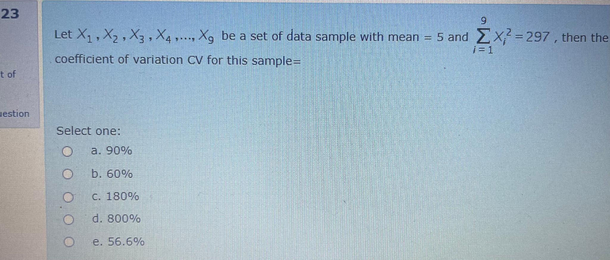 Solved 23Let x1,x2,x3,x4,dots,x9 ﻿be a set of data sample | Chegg.com