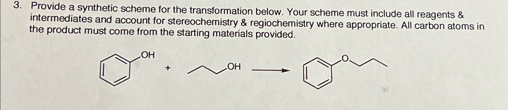 Solved Provide a synthetic scheme for the transformation | Chegg.com