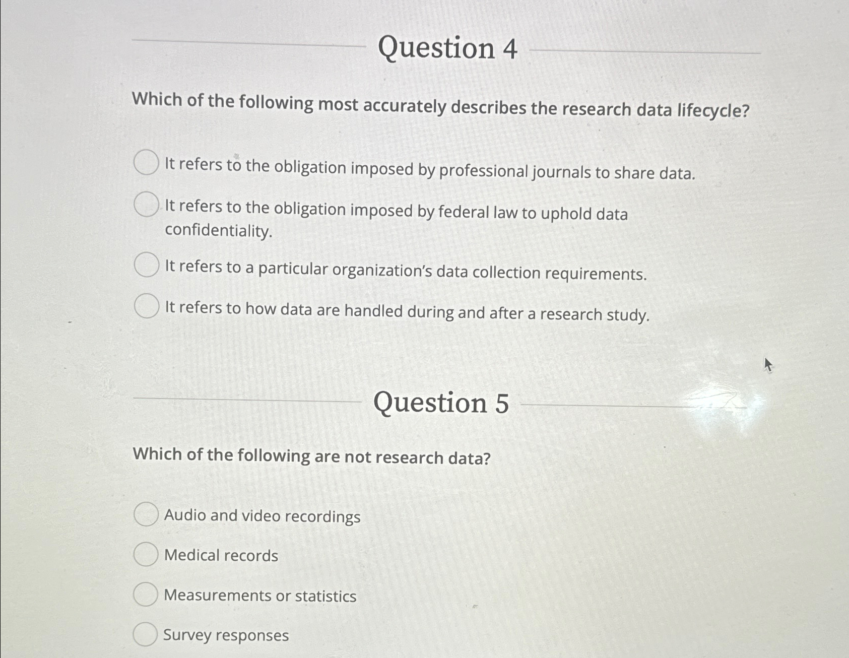 Solved Question 4Which of the following most accurately | Chegg.com
