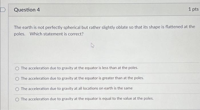 Solved The earth is not perfectly spherical but rather | Chegg.com