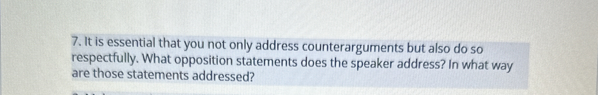 Solved It is essential that you not only address | Chegg.com