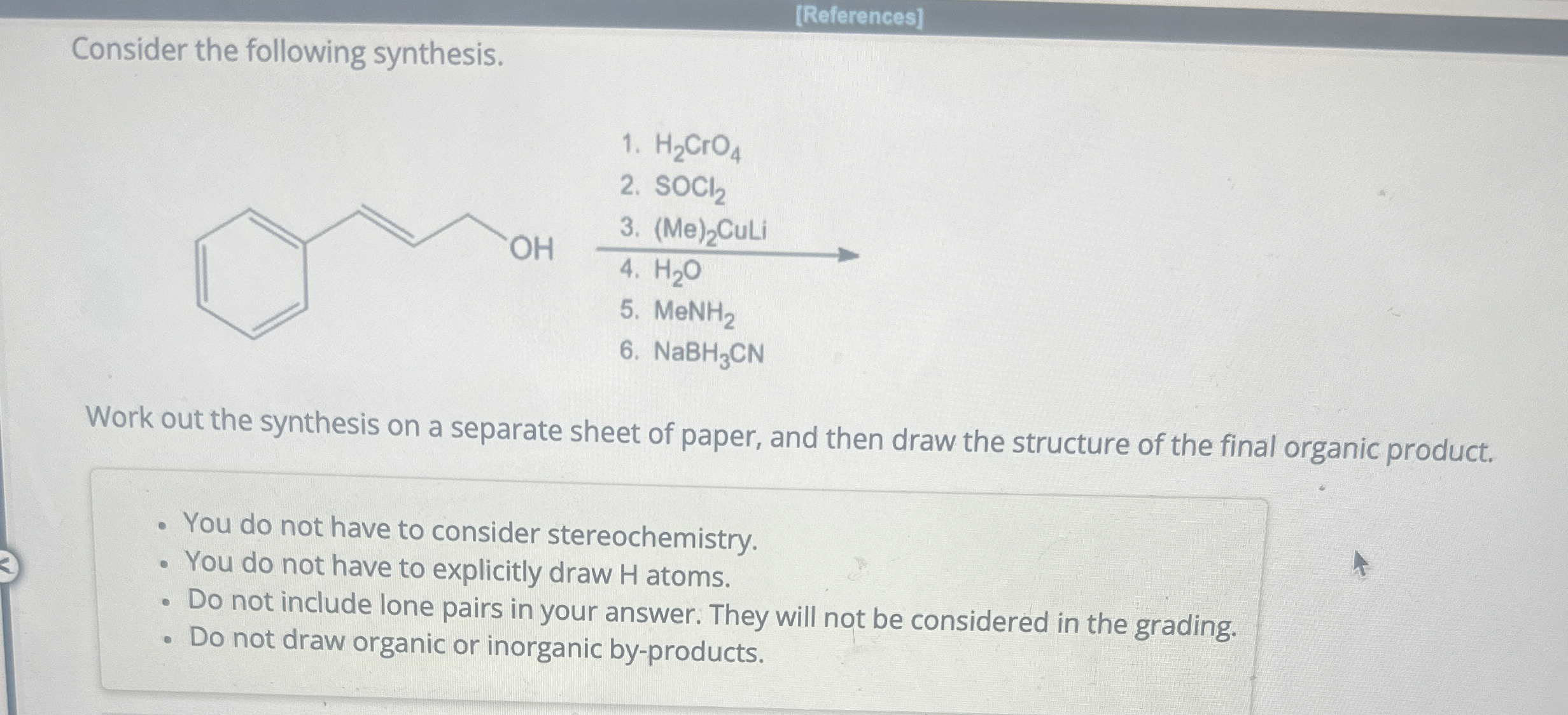 Solved Consider the following | Chegg.com