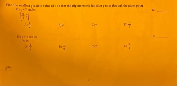 Solved find the smallest possible value of b so that the | Chegg.com