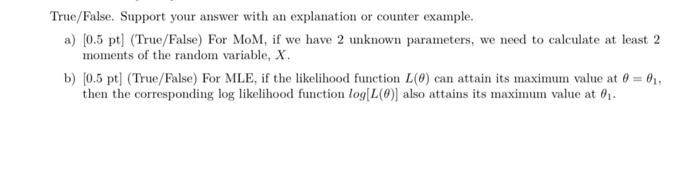 Solved solve & show work for excerise 3 -& then for a&b true | Chegg.com