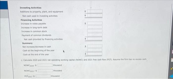Solved Excel Activity: Financial Statements, Cast Elow, and | Chegg.com