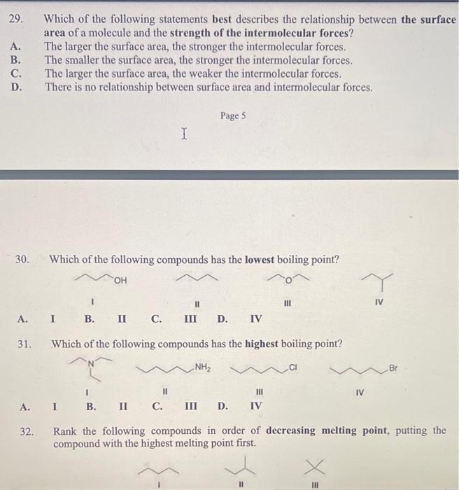 Solved 29. A. B. c. D. Which of the following statements | Chegg.com