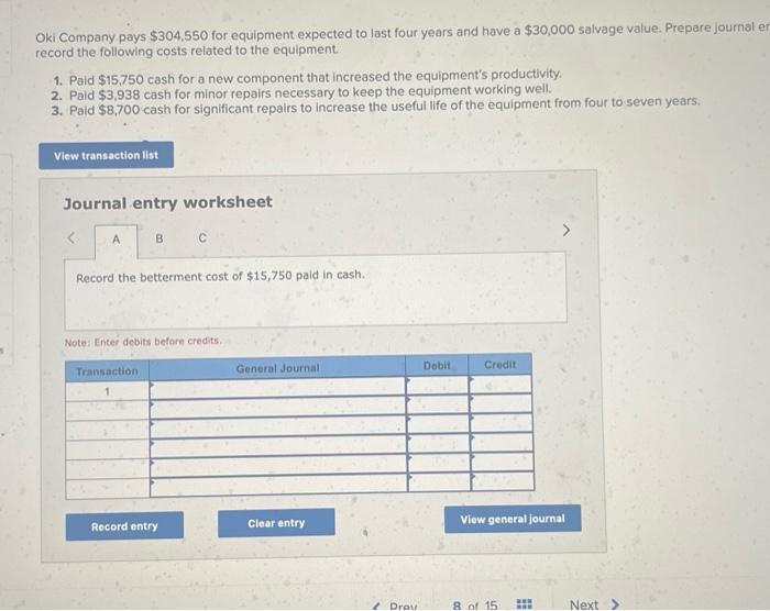 Solved Exercise 8-14 (Algo) Ordinary repairs, extraordinary | Chegg.com