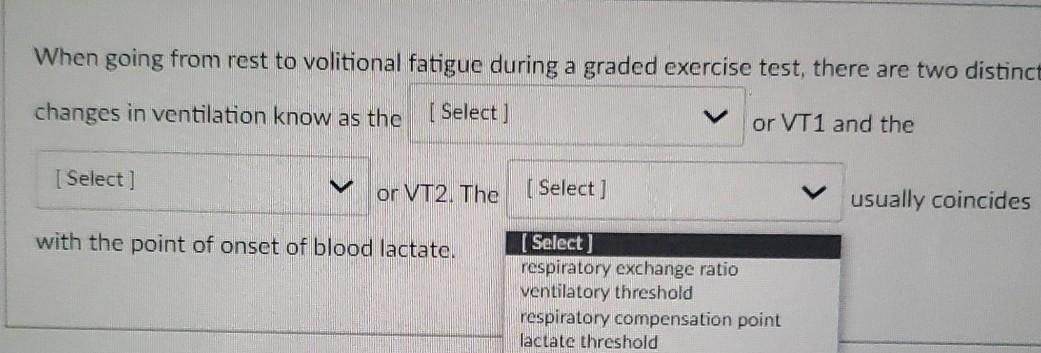 Solved When going from rest to volitional fatigue during a | Chegg.com