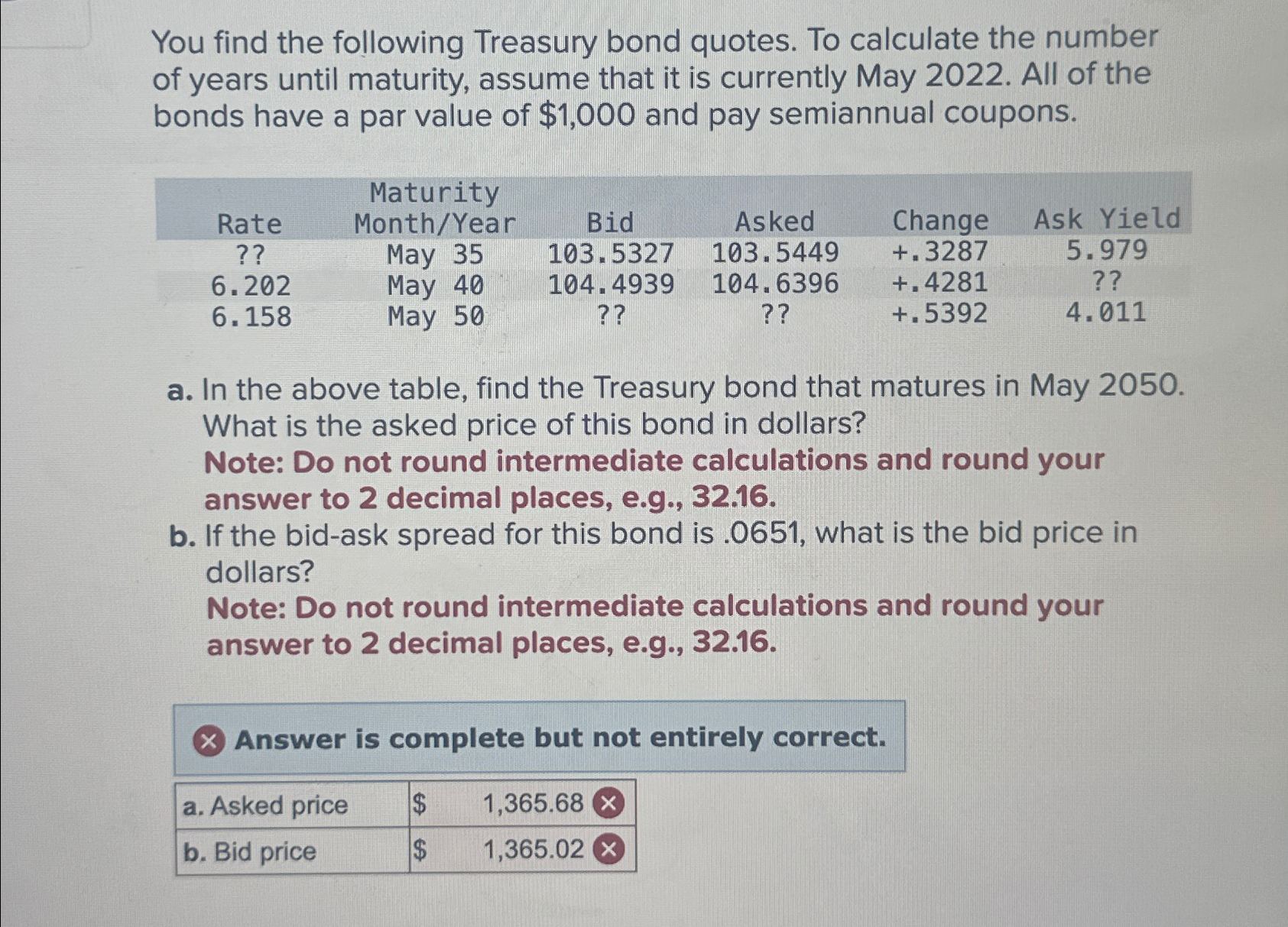 Solved You find the following Treasury bond quotes. To | Chegg.com