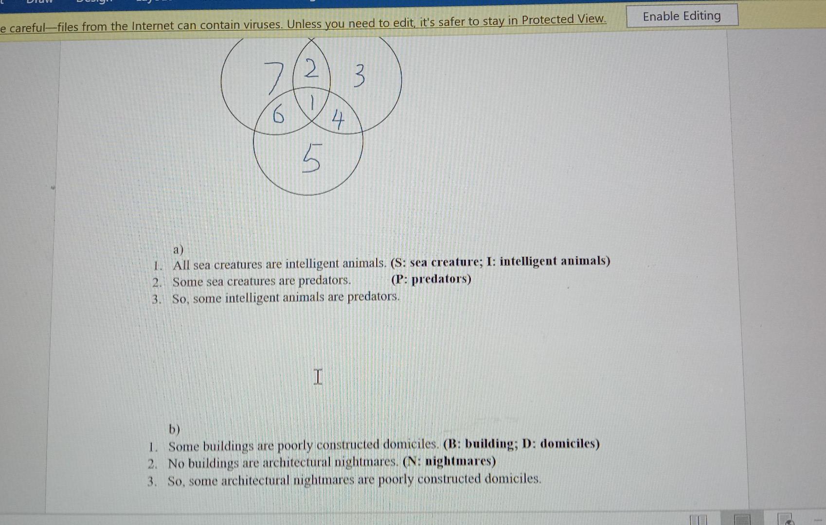 Solved using Venn diagram to show if the following arguments | Chegg.com