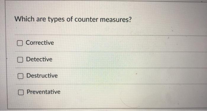 Solved Which of the following are considered compromises? | Chegg.com